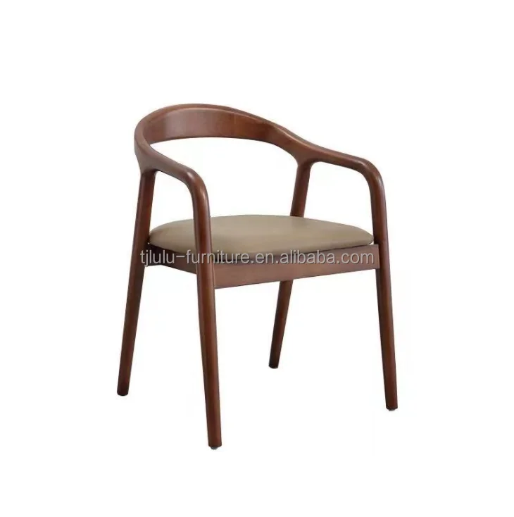 Nordic Light Luxury Hotel Cafe Fabric or Leather Upholstered Ding Chair