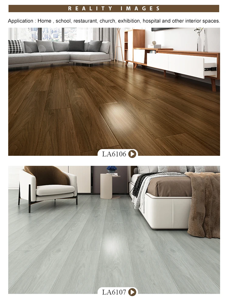 Modern Office Floating Flooring Hdf Mdf 8mm 12mm 10mm Parquet Wooden ...