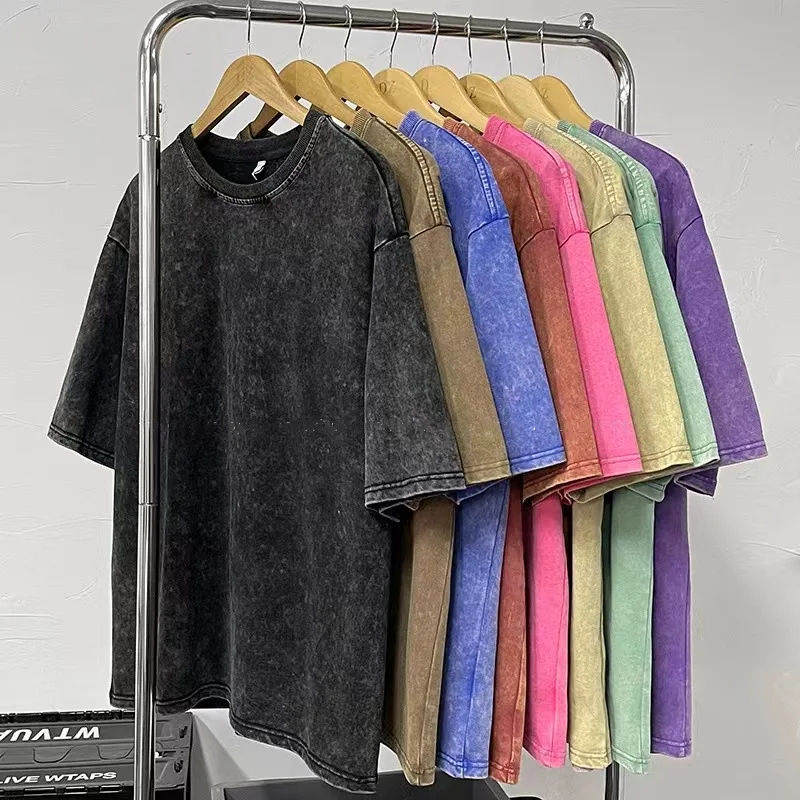 Wholesale Acid Washed Cotton Tee Shirts - High Quality