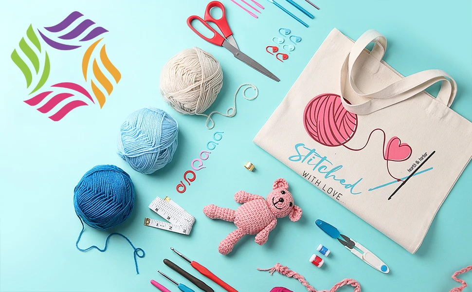 73 Piece Crochet Kit With Crochet Hooks Yarn Set - Premium Bundle ...