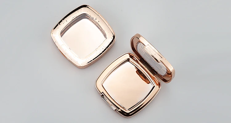 Luxury Gold Plated Pressed Powder Case Custom Cosmetic Empty Eyeshadow ...