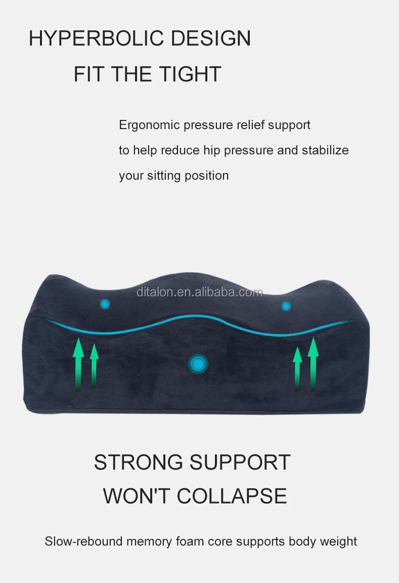 Customized Bbl Pillow Large Size Memory Foam Support Butt Lift Cushion ...