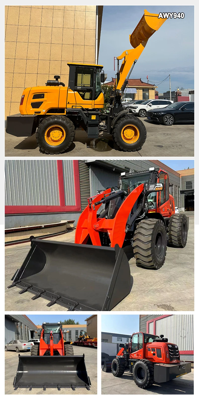 Heavy Machinery 1 Ton Front-end Hydraulic Loader Wheeled Multi ...