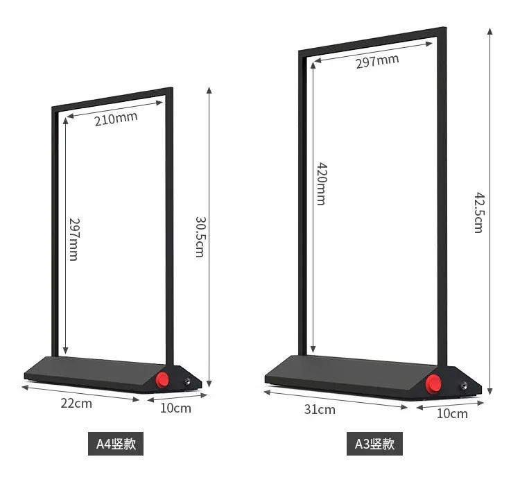 Rechargeable A4 A5 Desktop Poster Banner Display Light Box