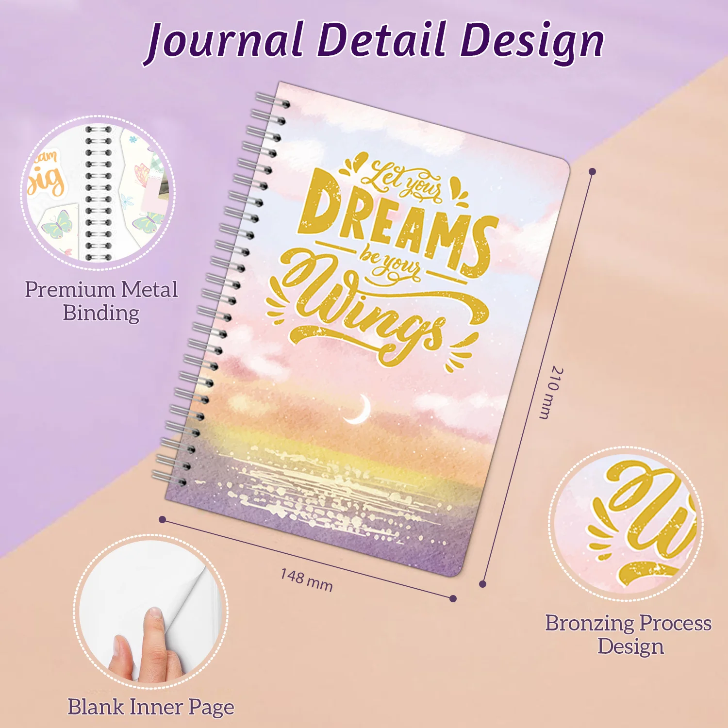 Kids A5 Spiral Bound Journal Set DIY Scrapbook With Manual Stickers ...
