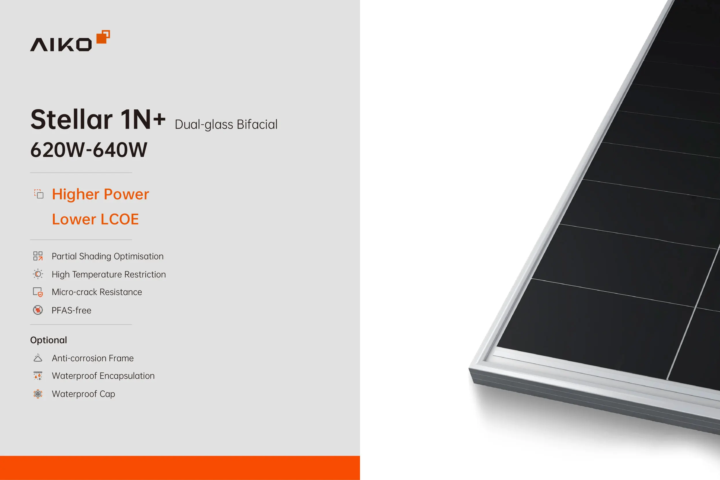Aiko Solar Stellar 1n+ Dual-glass Bifacial Modules N-type Abc Solar Panel Higher Power Lower ...