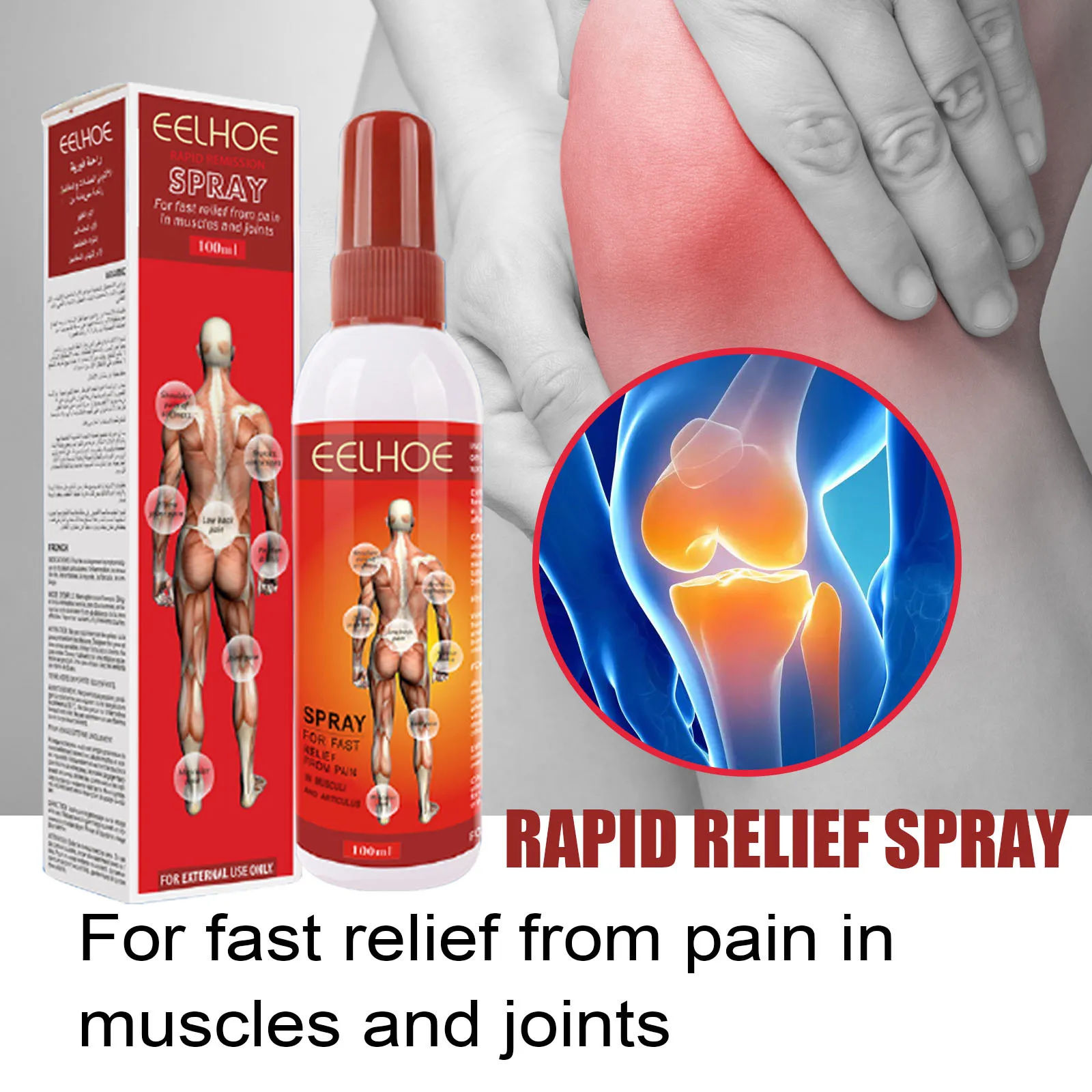 Eelhoe Rapid Relief Spray For Fast Relief From Pain In Muscles And ...