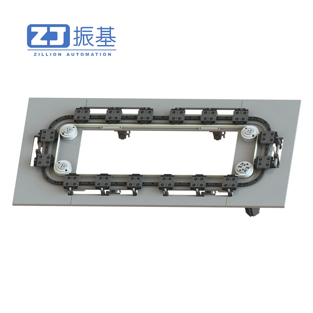 Ring conveyor equipment rectangular curved guide rail circulation ...