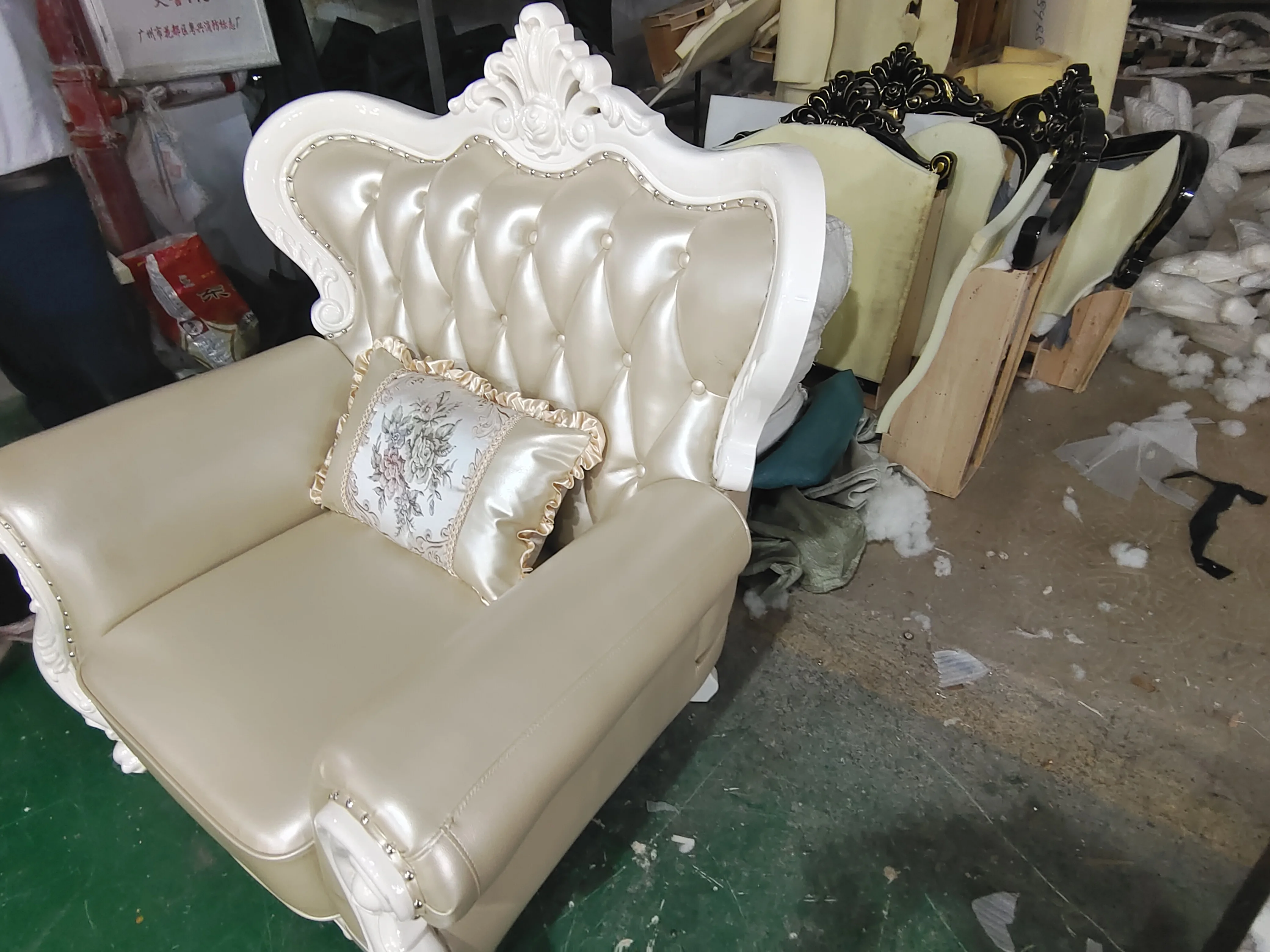 Luxury European Sofa Set - 123 Seat Sofa in PU Leather