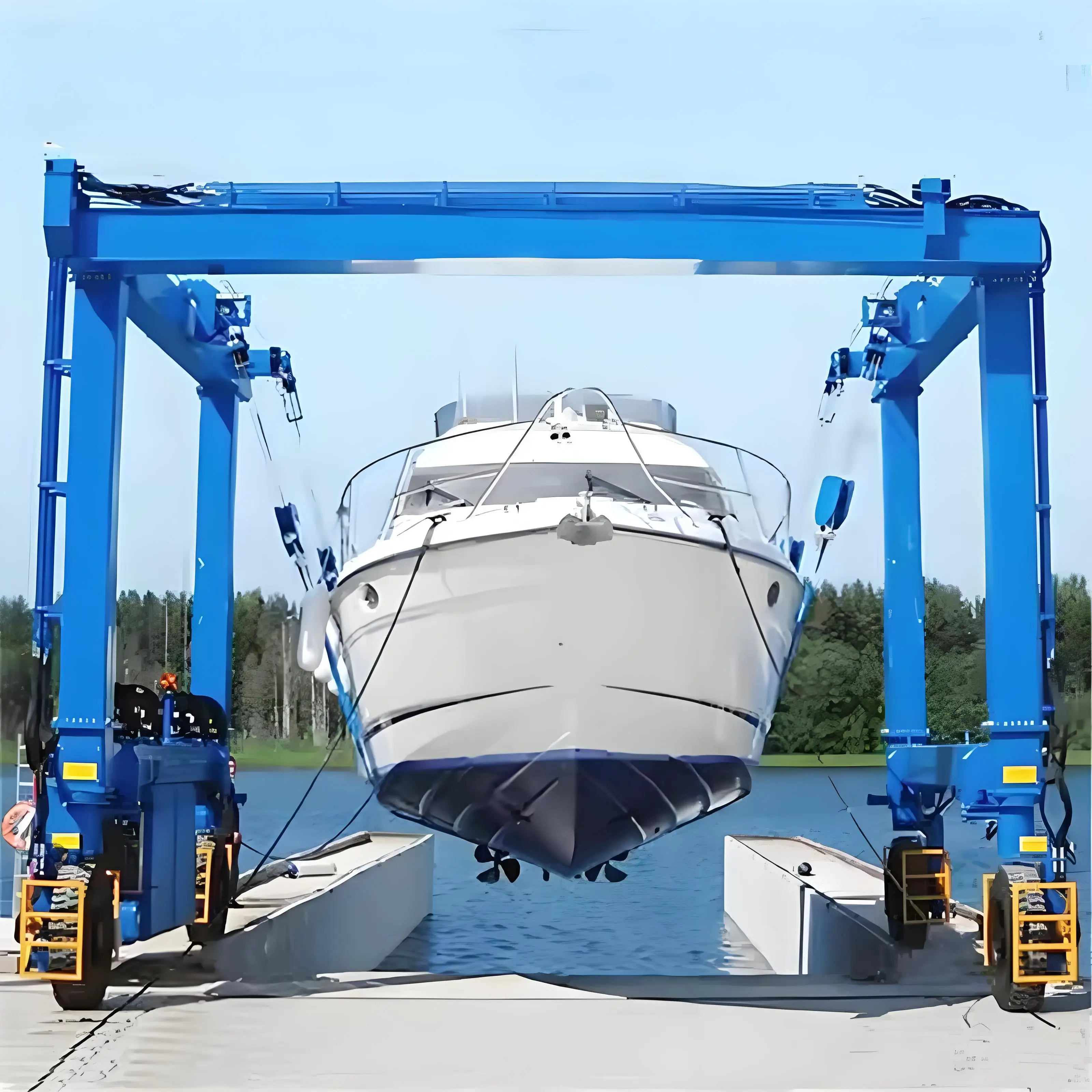 75 Ton Boat Lifting Hoist Crane 100 Ton Marine Travel Lift with Motor ...
