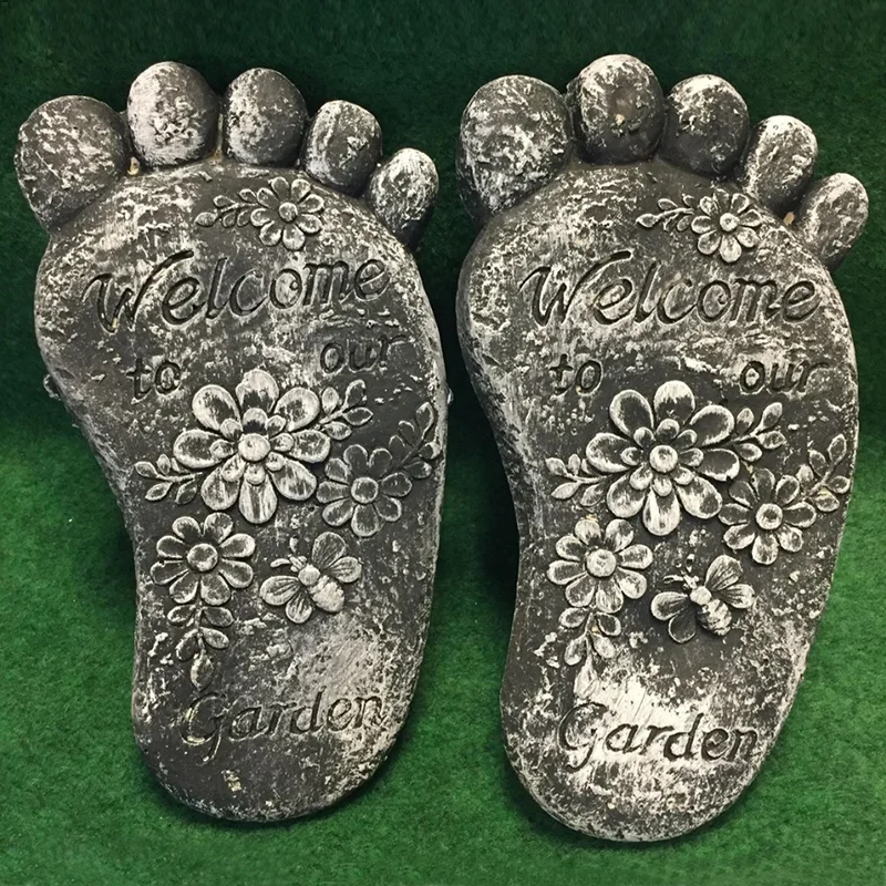 Garden Decorative Foot Shaped Stepping Stone - Buy Foot Shaped Stepping ...