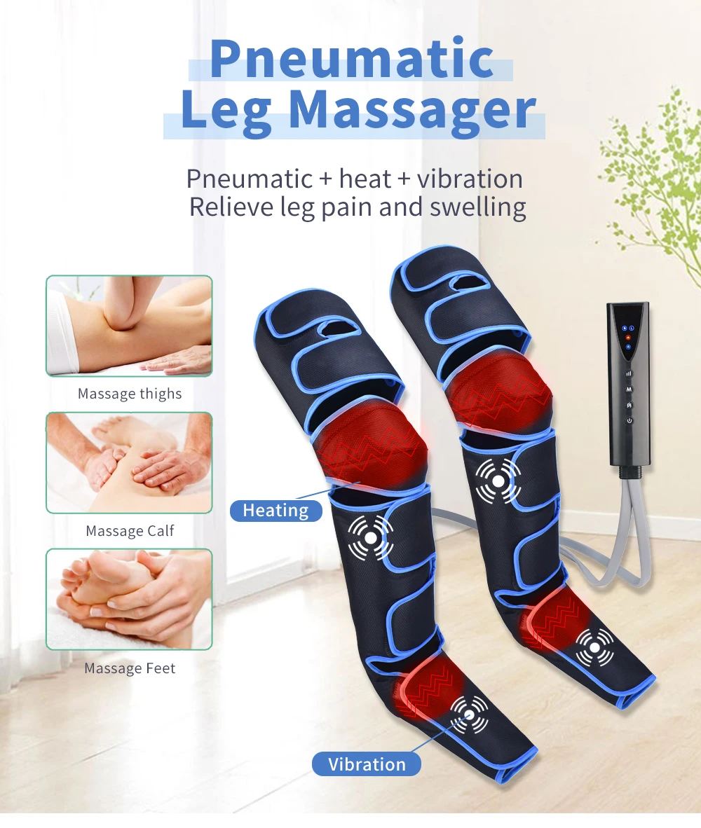 Pneumatic Heat Leg Foot Pain Relief Massager Machine
