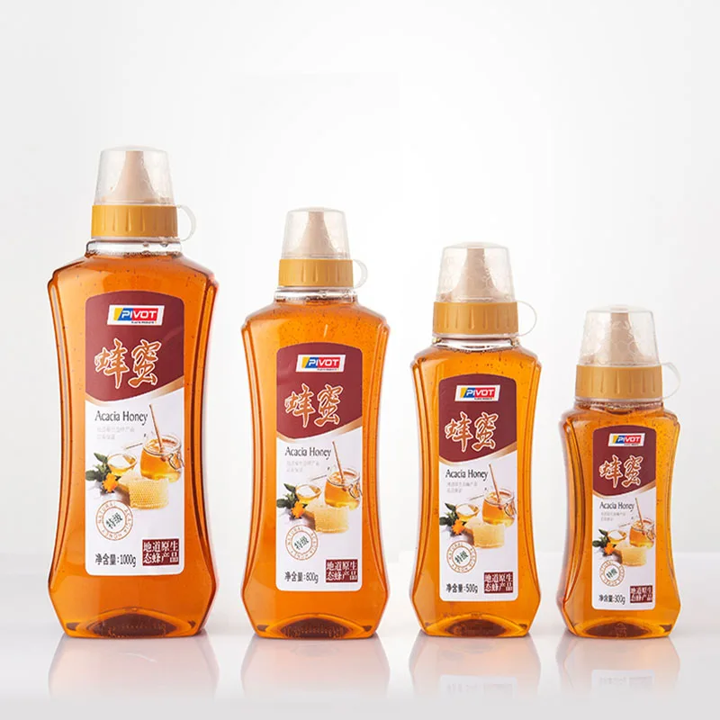 Customized Labeled 500g Pet Empty Syrup Plastic Bottle Plastic Squeeze ...