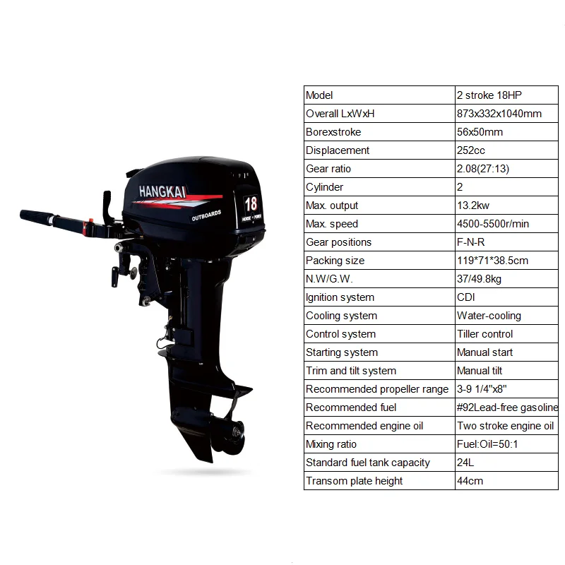 Wholesale HANGKAI 18HP Outboard Motors for Lakes & Rivers