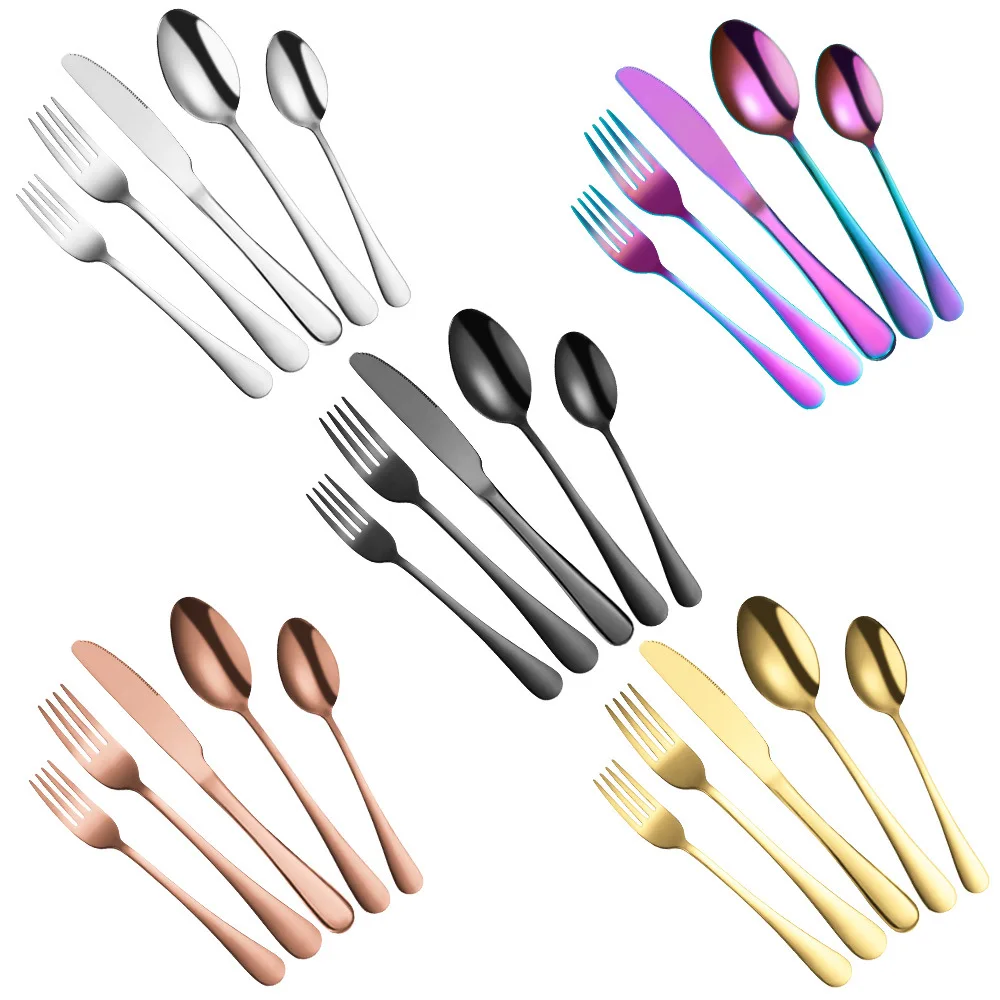 Factory Direct 1010 Flatware Set 20-Piece Stainless Steel 430 Tableware ...