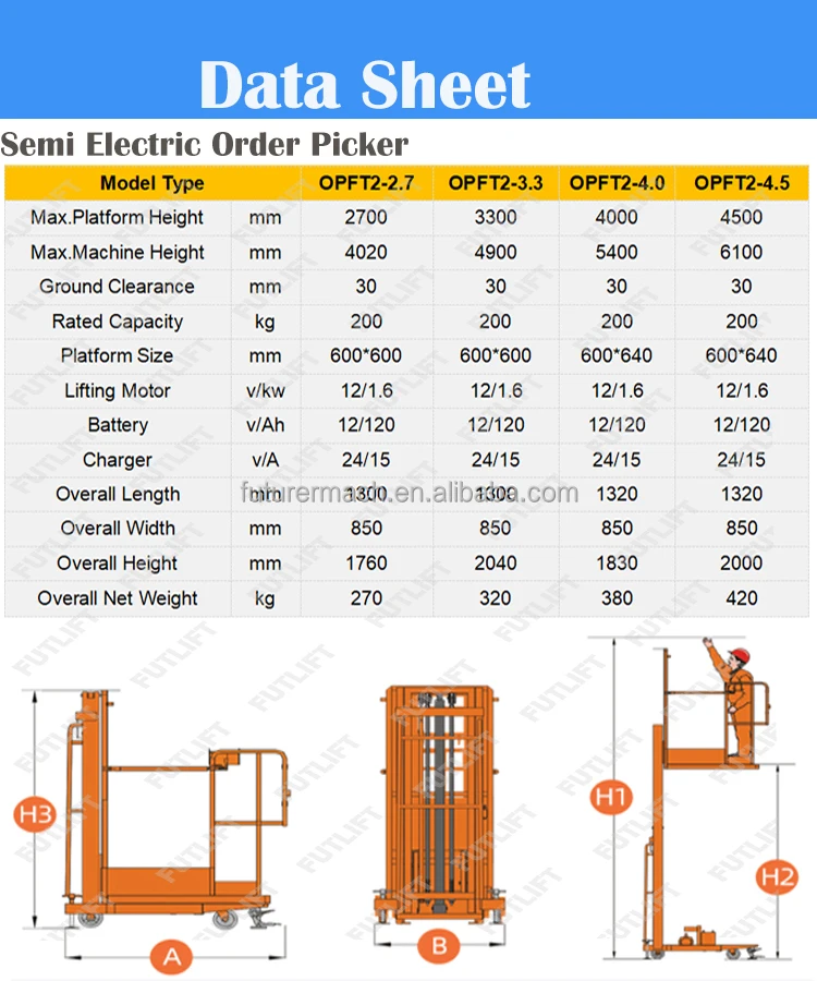 Warehouse Aerial Lift Trolley Mini Mobile Order Picker Truck| Alibaba.com