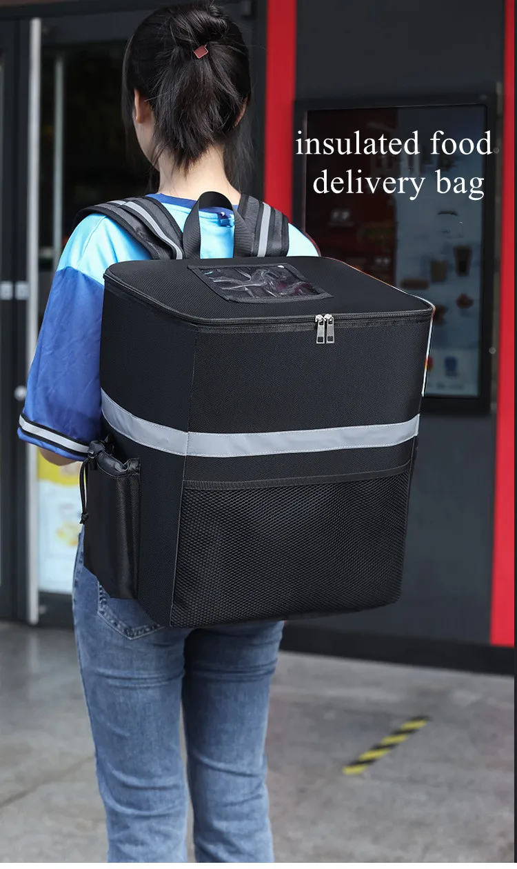 Wholesale Big Capacity Food Delivery Bag Portable Insulated Delivery ...