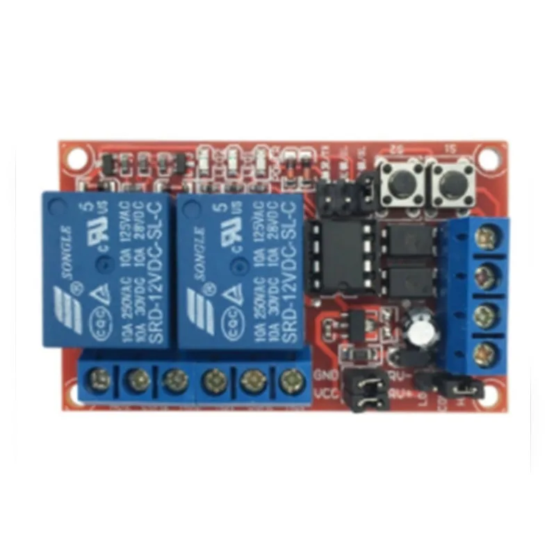 2-way Button Self-locking Interlocking Three-choice One Relay Module ...