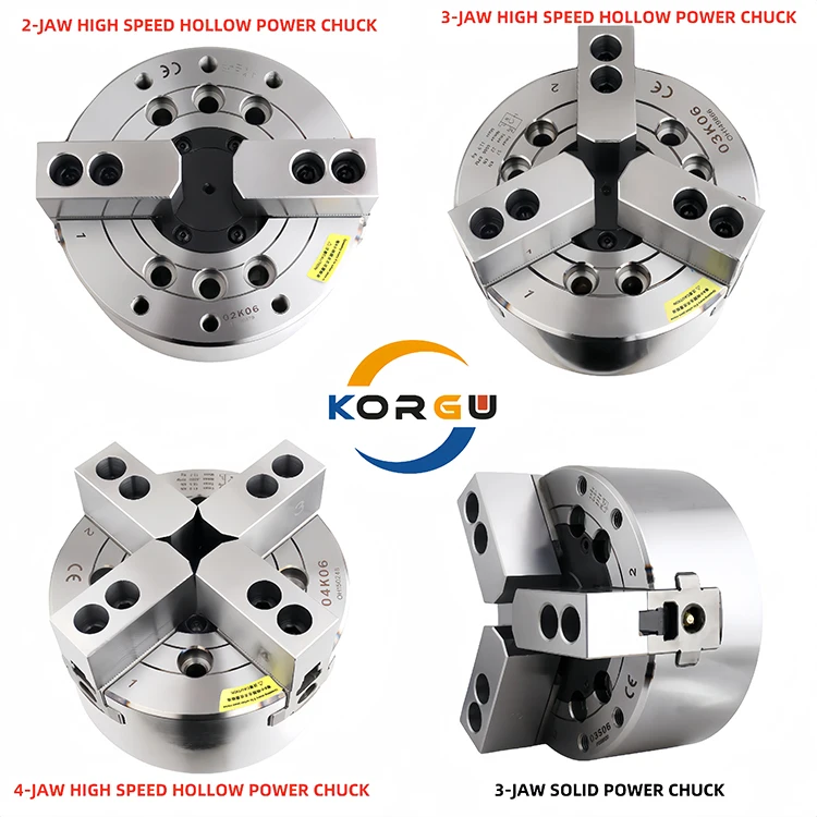 For Cnc Lathe Double-jaw High-speed Hollow Power Chucks Specification ...