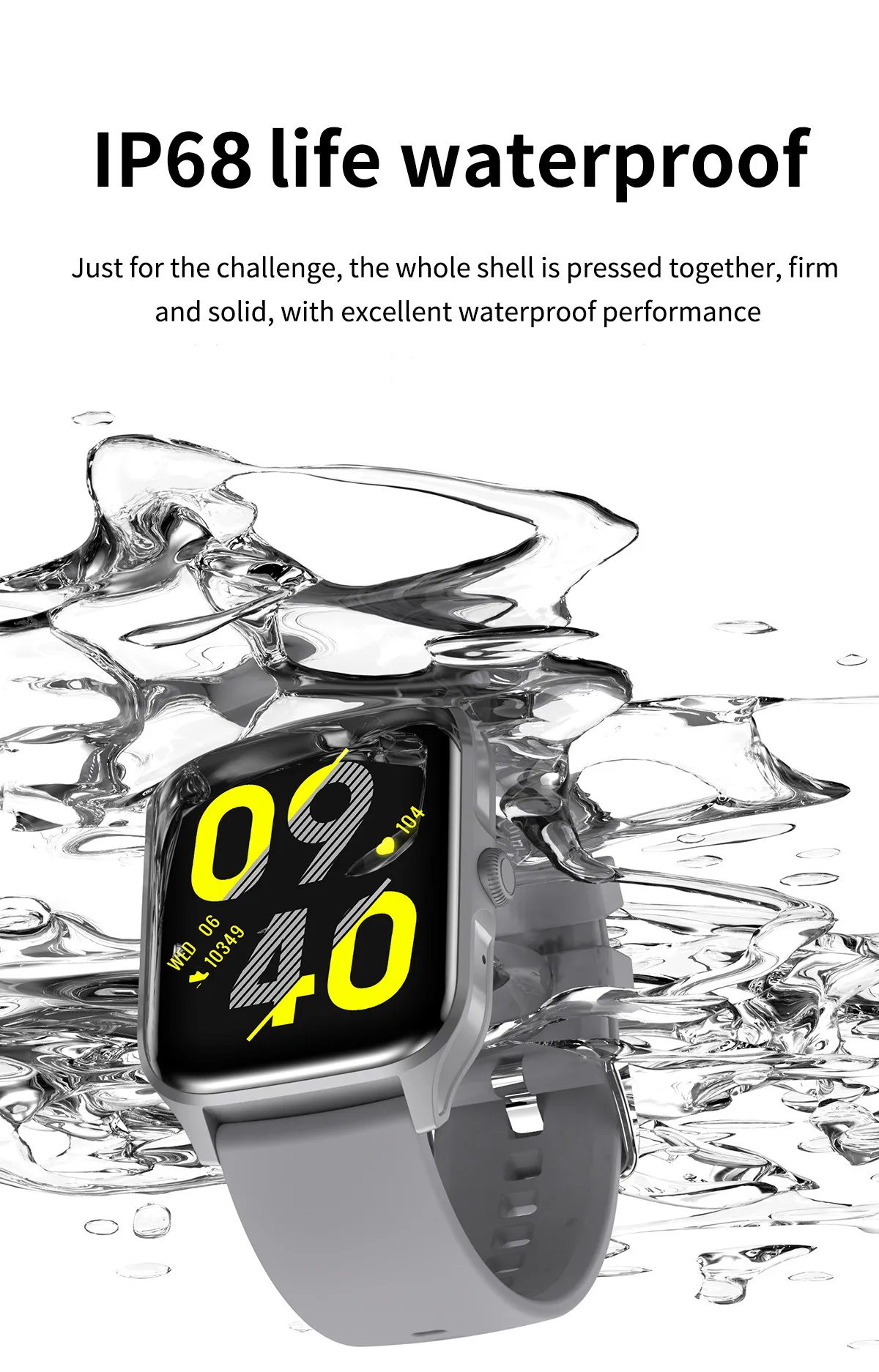 Maxtop Sport Fitness Watch Blood Pressure Ip68 Waterproof Screen ...