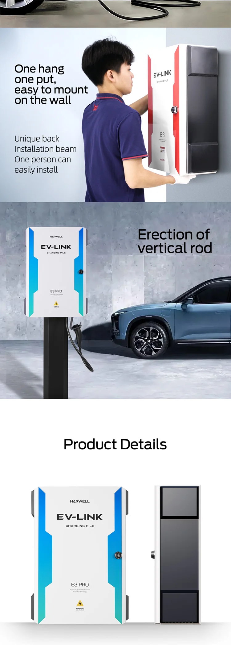 N Harwell OEM Enclosure Fast Charging Pile Customized Charging Pile ...