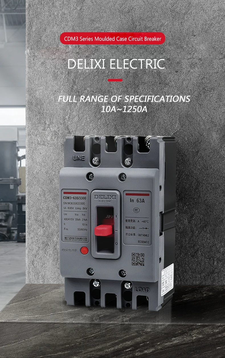 DELIXI CDM3 Circuit Breaker Used in Industrial Control 400A Mccb ...
