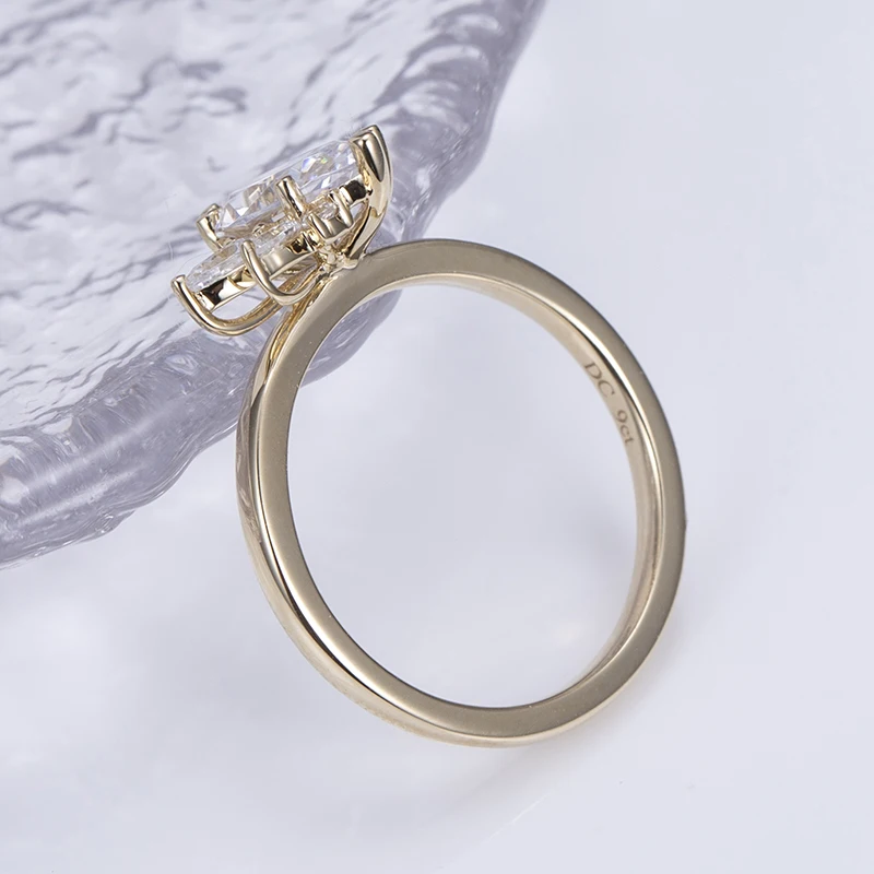 Messi Jewelry MSR-1143 9K 10K 14K 18K Gold Engagement Ring Marquise ...