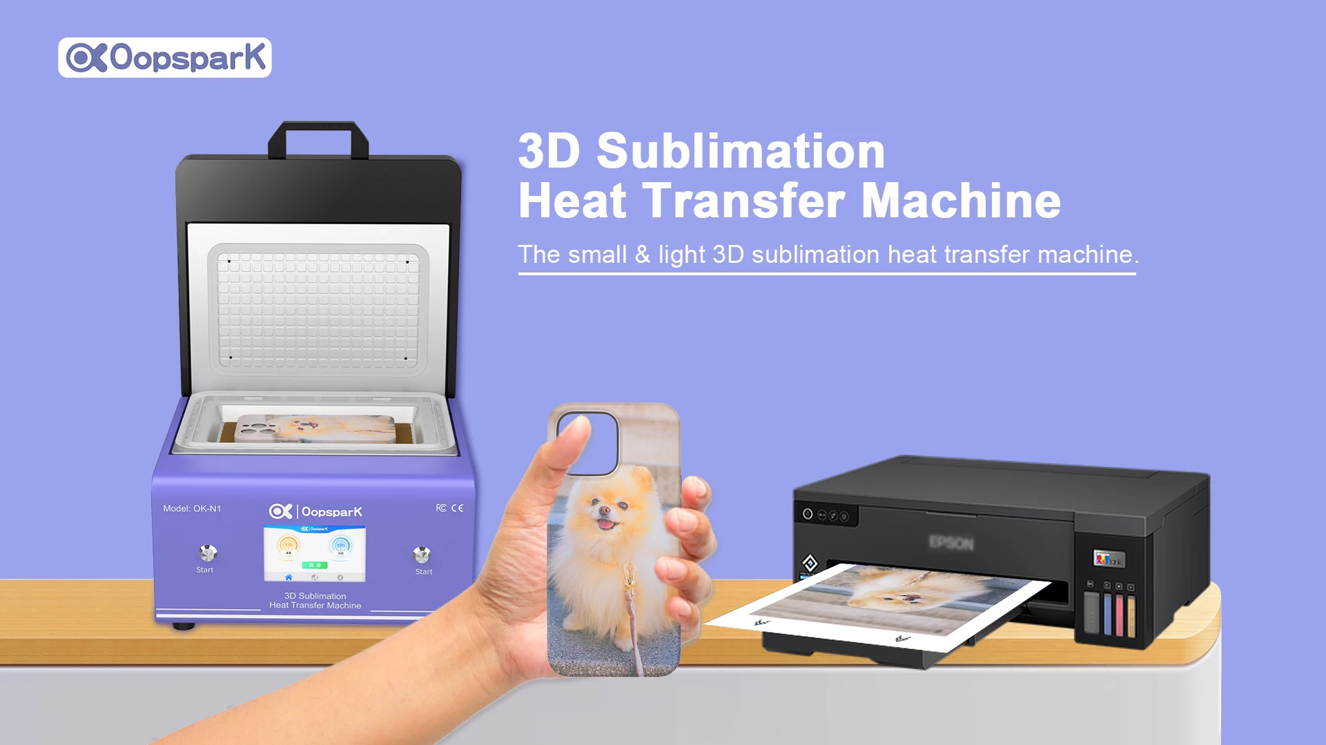 Oopspark 3D Sublimation Heat Press Machine for DIY Phone Cases