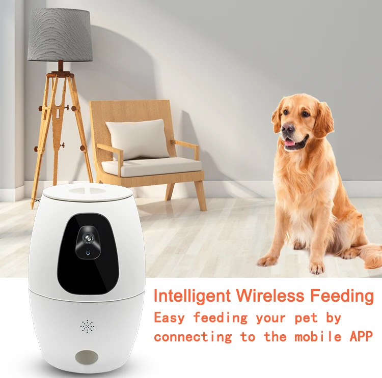Smart Remote Control Automatic Pet Feeder Wifi With Camera Function For ...