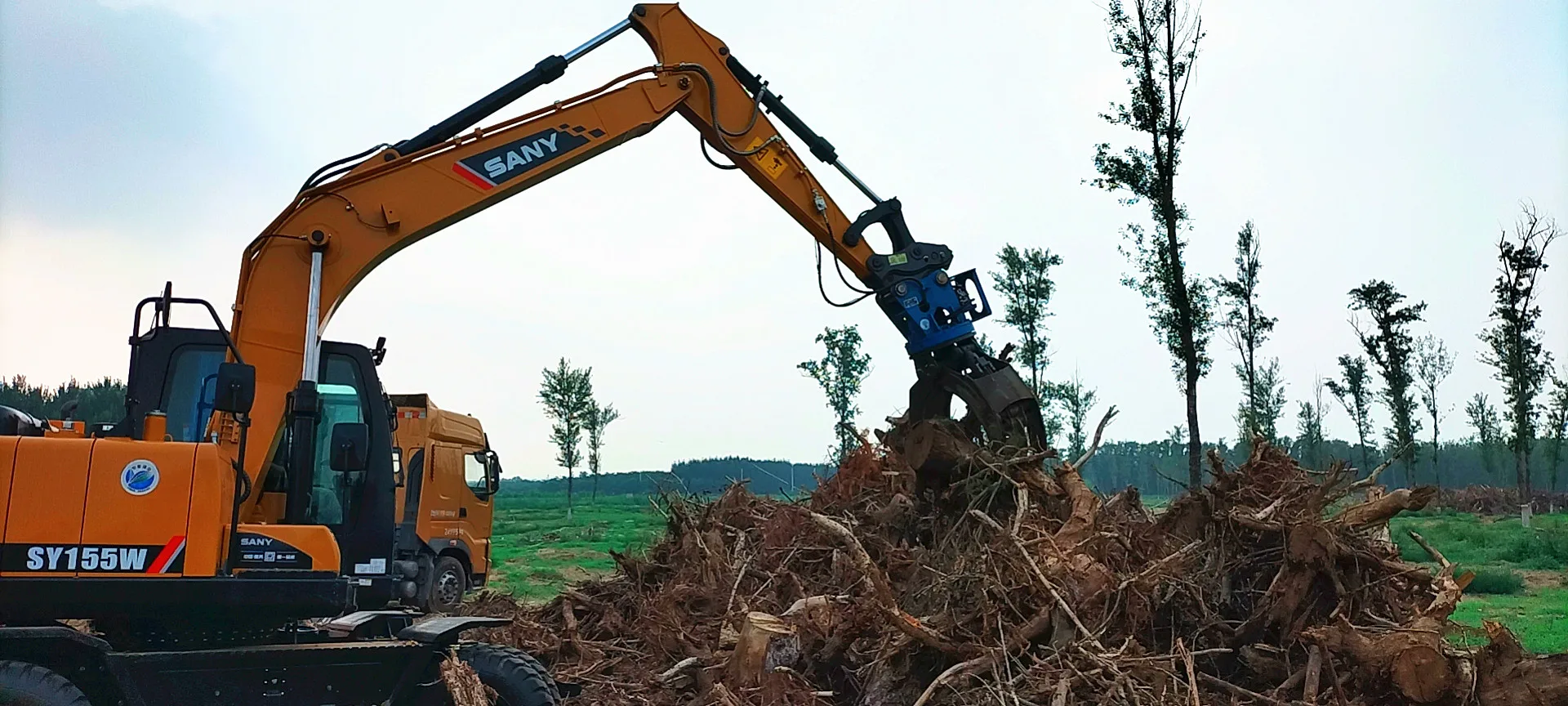 HOMIE Forestry Grapple Wood Logging Grapple Hydraulic Rotating Grapple ...