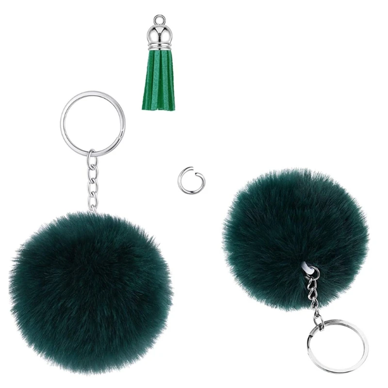 Cute Accessories Keychain Designs Fluffy Cute Faux Fur Pom Pom Tail ...