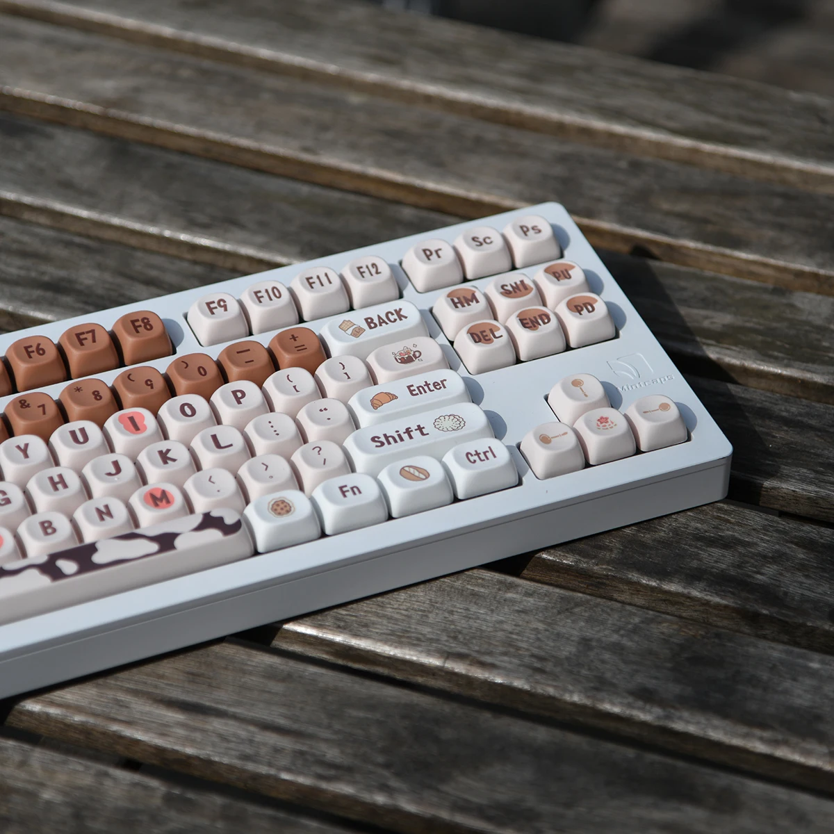 136 Keys Chocolate Coffee Machine Keycaps PBT Keycaps Dye Sublimation ...