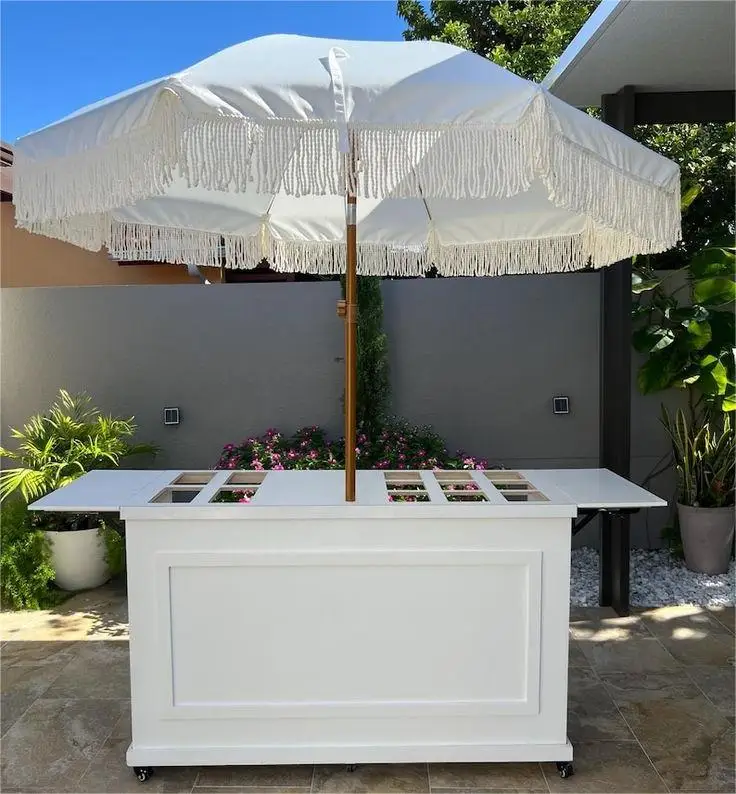 Customizable Commercial Mobile Snack Bar Cart - Portable & Foldable