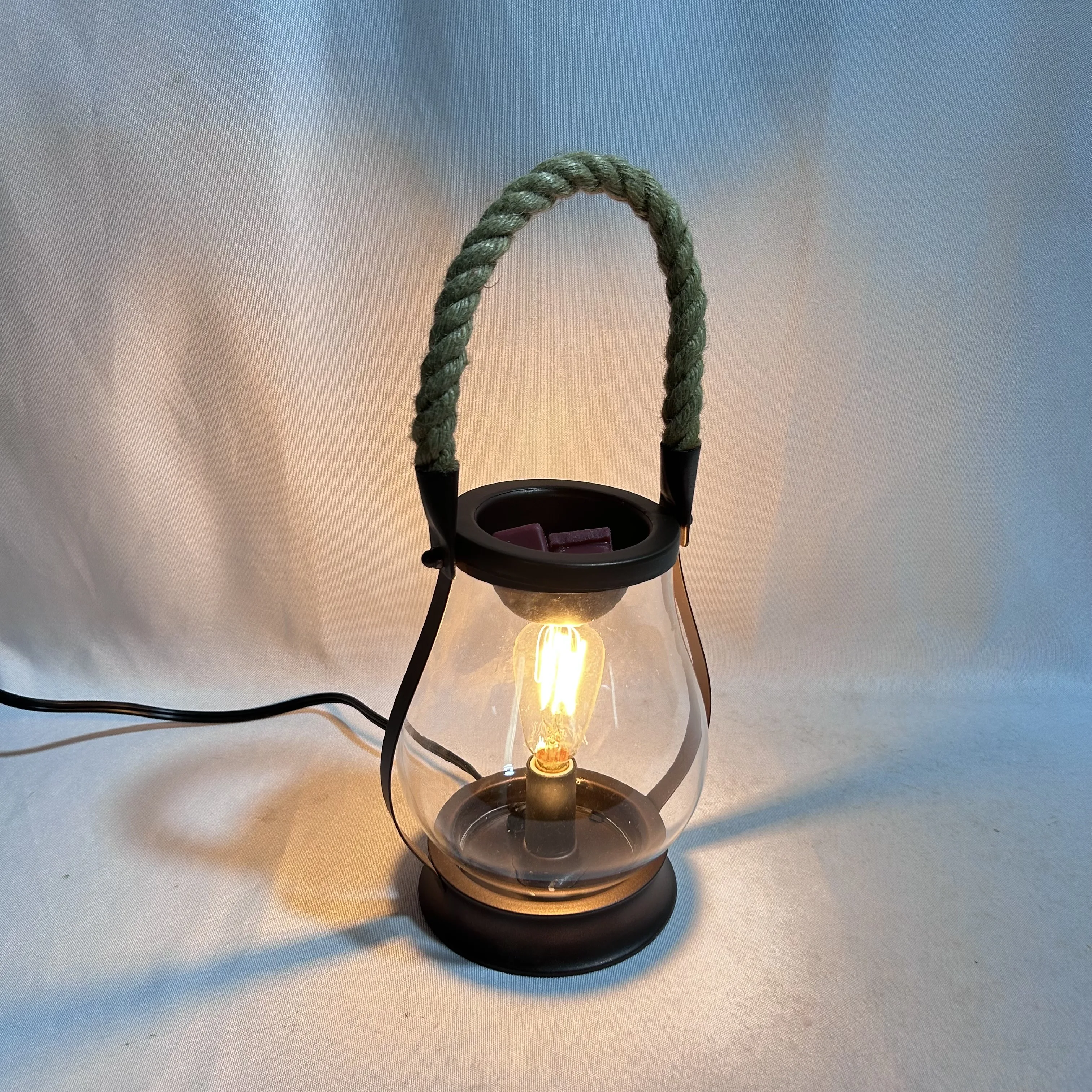 2024 Led Edison Light Bulb Ropes Hanging Cube Soy Wax Steam Age Smokeless Candle Wax Warmer ...