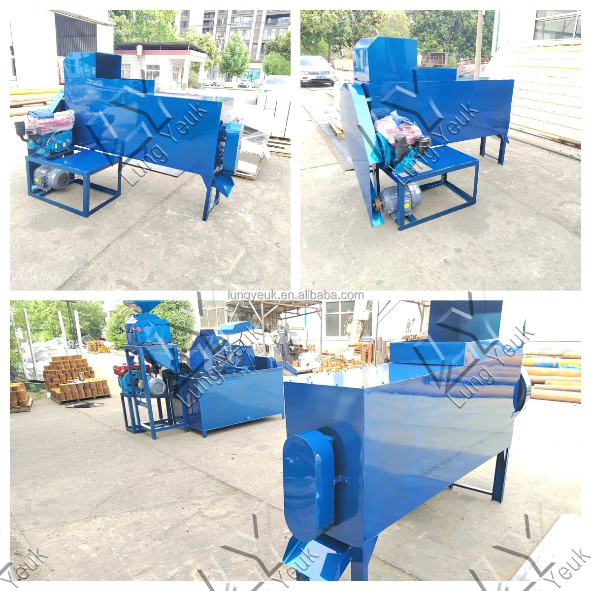 1T/H Palm Fiber Kernel Separator Machine with diesel Engine Fiber ...