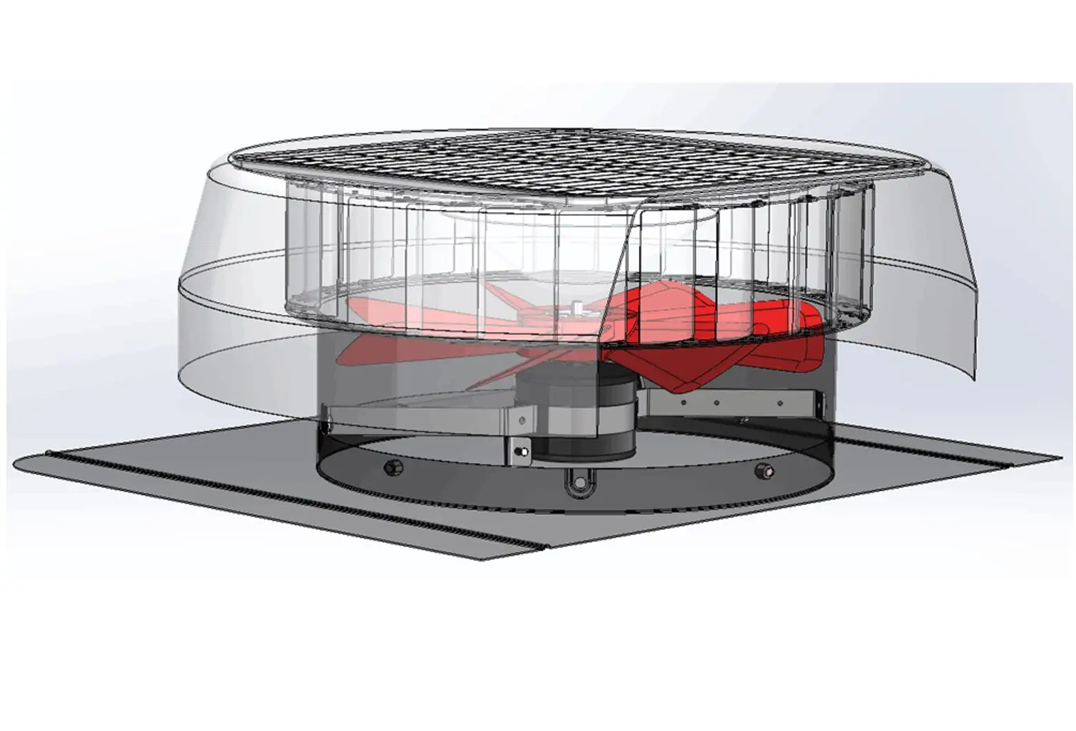 14 Inch Axial Fan Blades Solar Attic Air Vent Fan Solar Power ...