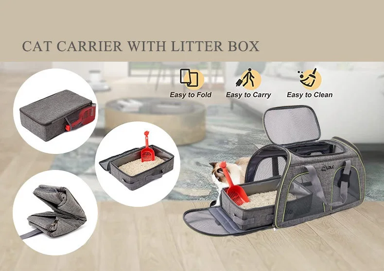 Portable Foldable Cat Litter Box Waterproof Durable Removable Cat ...