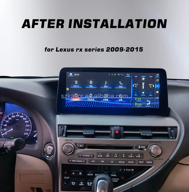 12.3inch Android 10 8+64g Car Gps Multimedia For Lexus Rx270 Rx350 450h ...