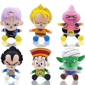 Anime Dragon Ball Z Stuffed Plush Toys Saiyan Guko Piccolo Vegeta Majin ...