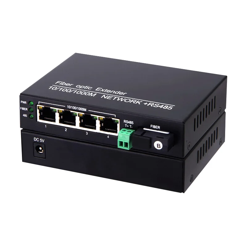 RS485 RS422 RS232 to Fiber Transceiver - Bidirectional Data