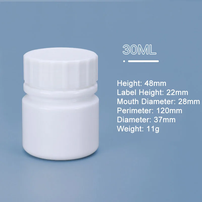 White Empty Hdpe Plastic Medicine Pill Bottles 150ml With Screw Cap Refillable Portable Solid ...