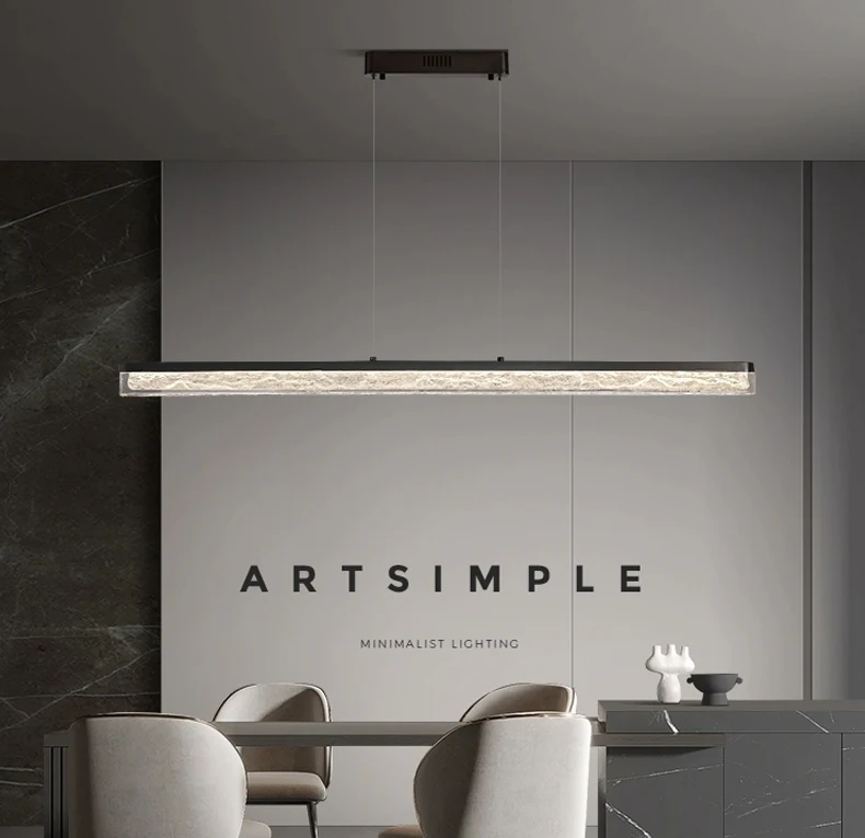 Modern Luxury LED Linear Dining Table Lighting Chandeliers