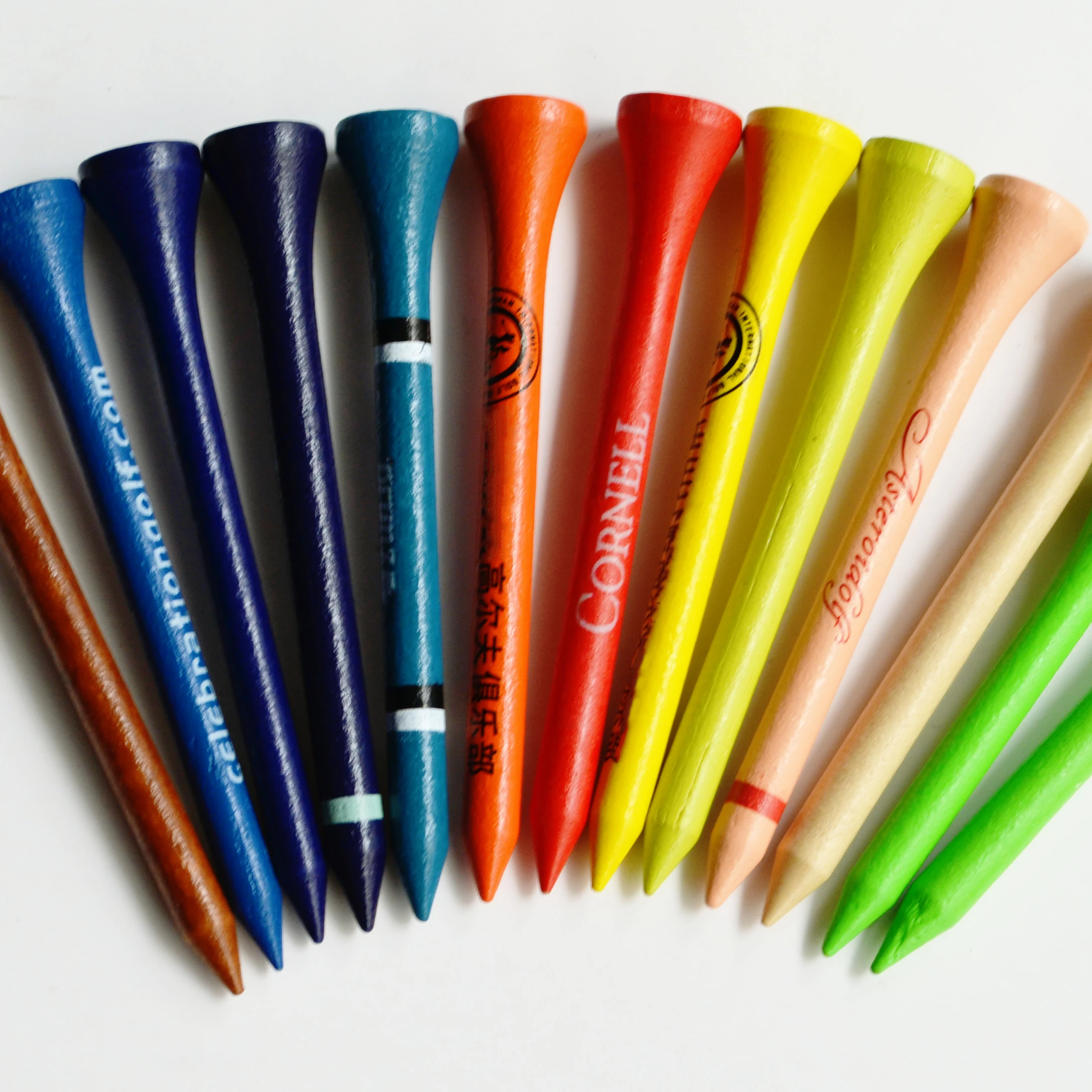 Colorful Natural Eco-friendly 70 Mm/83 mm Durable Bamboo Golf Tees Wood ...