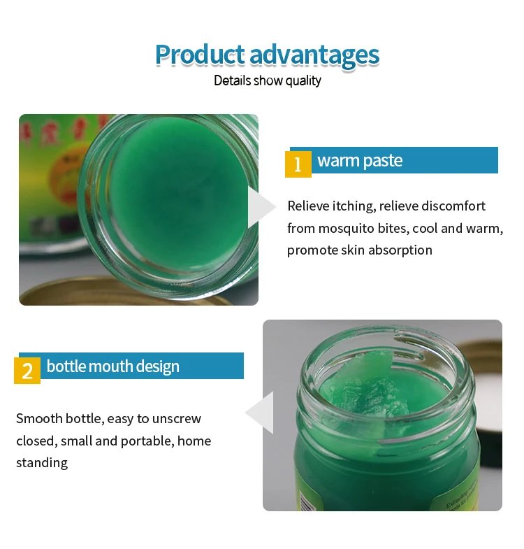 Cool And Antipruritic Natural Herbal Ointment Relieve Pain Green Balm ...