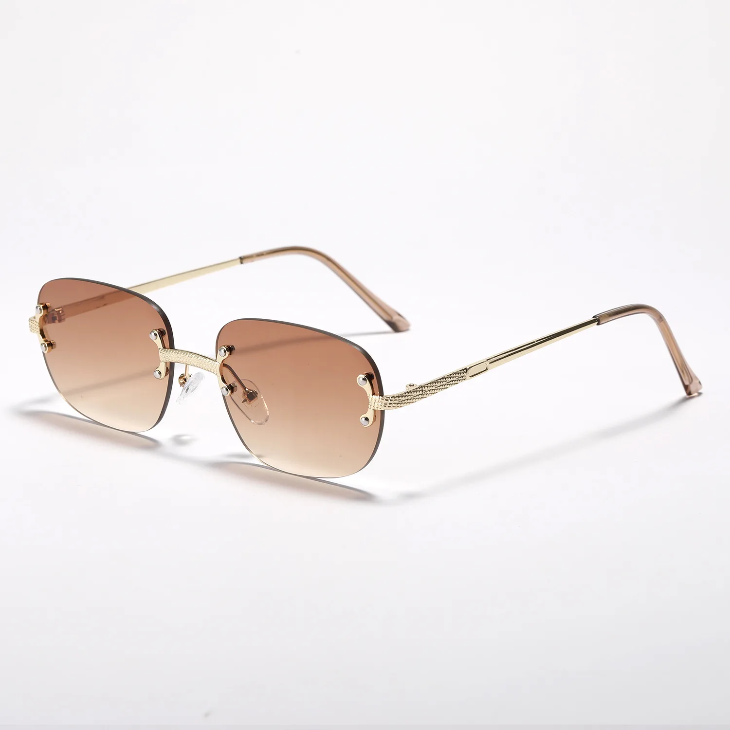 Luxury Rimless Sunglasses Vintage Rectangle Carti Rimless Glasses Frame ...