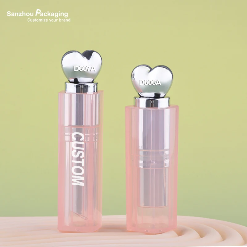 Lip Glow Heart Shaped Lipstick Container - Square Tube