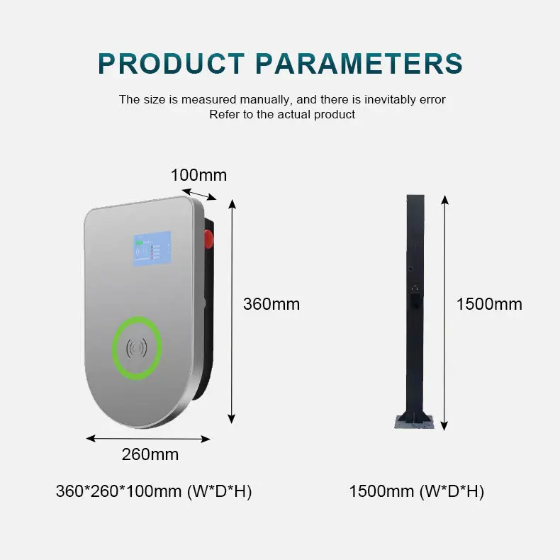 Ac+dc 7kw Portable Ev Wall Charger 40a 32amp Type 2 Ocpp1.6j Level2 ...