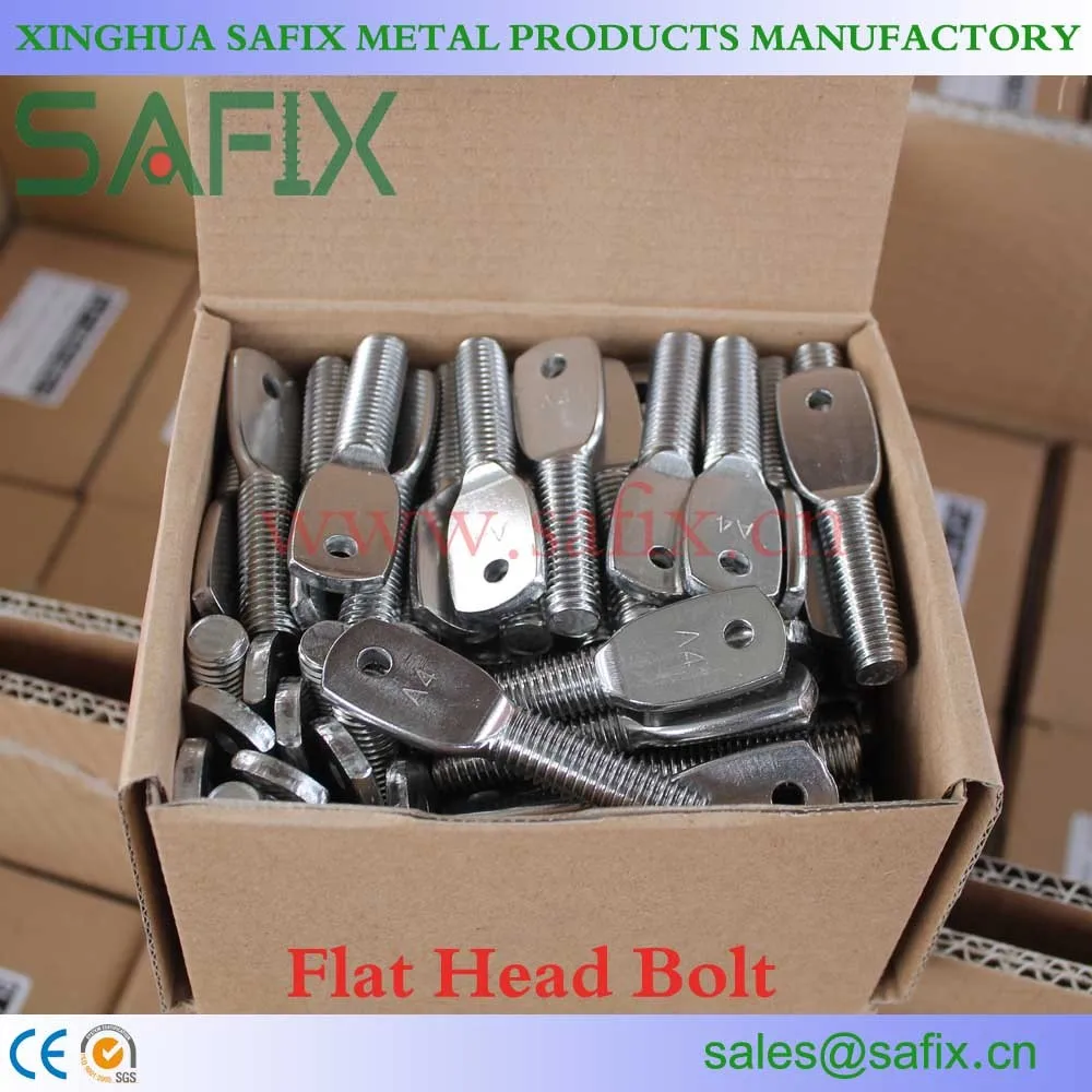 Stainless Steel 304/316/410 Flat Head Eye Bolt For Marble Fixing System ...