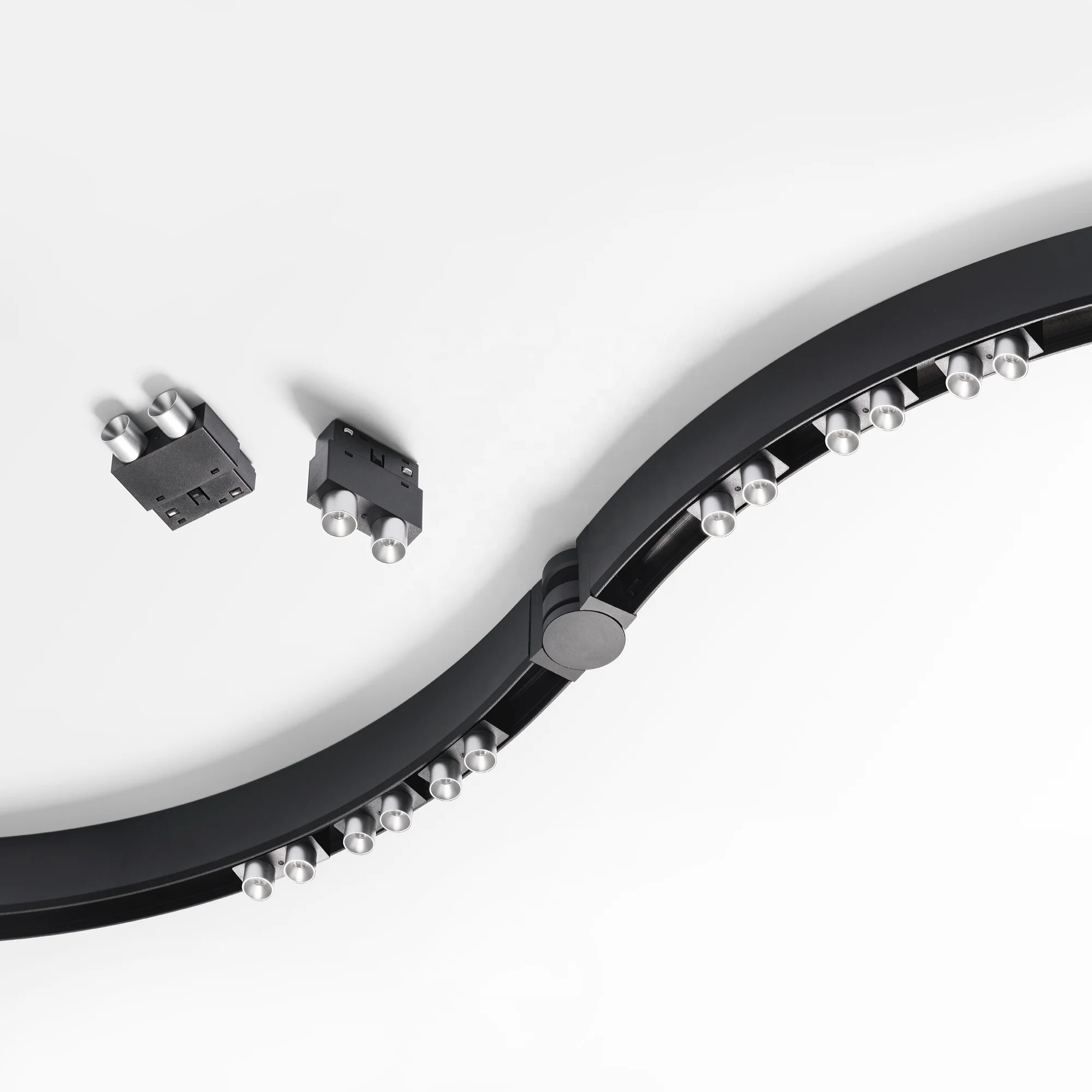 Curved Track Grille Spotlight Mini 2w Adjustable Track Line 16mm 48v ...