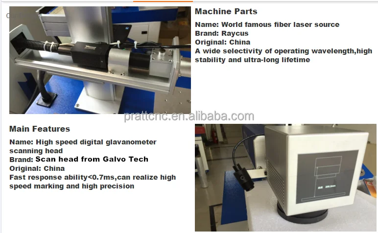 Pratt 30w 50w 100w Fiber Laser Marking Machine For Steel Pen Laser 30w ...